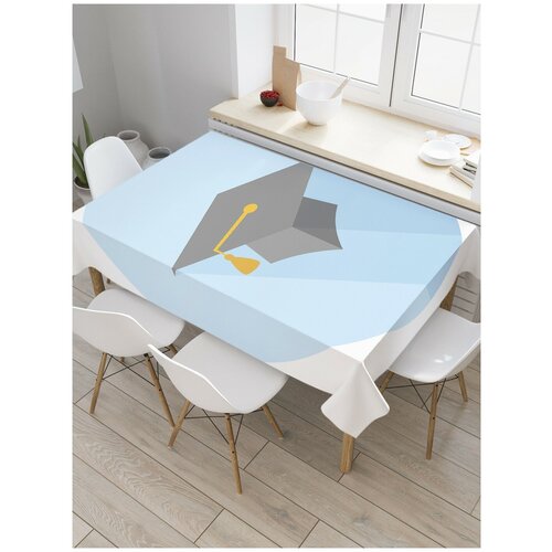 Скатерть прямоугольная JoyArty на кухонный стол "Векторный бонет" из оксфорда, 120x145 см