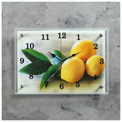 Часы настенные, серия: Кухня, "Лимонный аромат", 25х35 см