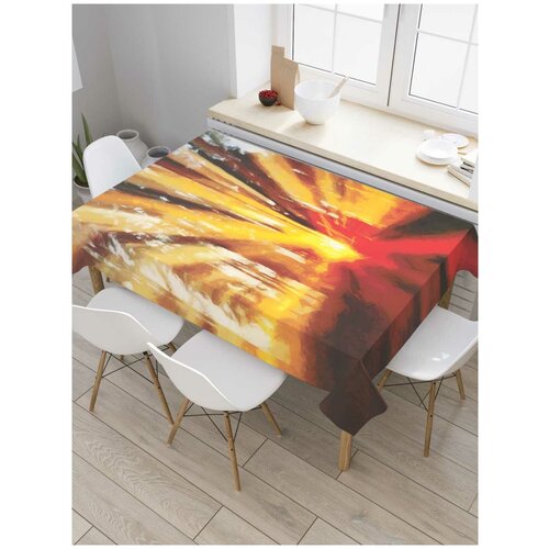 Скатерть прямоугольная JoyArty на кухонный стол "Найди выход из леса" из оксфорда, 120x145 см