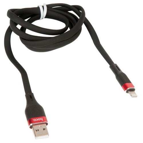 Кабель USB HOCO U72 Forest Silicone для Lightning, 2.4 A, длина 1.2 м, черный