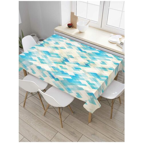 Скатерть прямоугольная JoyArty на кухонный стол "Абстракция цветов" из оксфорда, 120x145 см