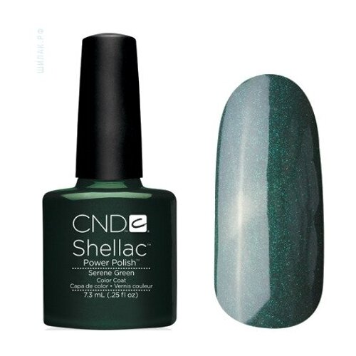 CND Гель-лак Shellac, 7.3 мл, 54 г, Serene Green