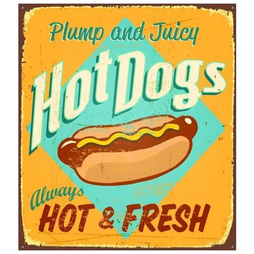 Постер на холсте Реклама хот догов (Advertising hot dogs) 40см. x 45см.