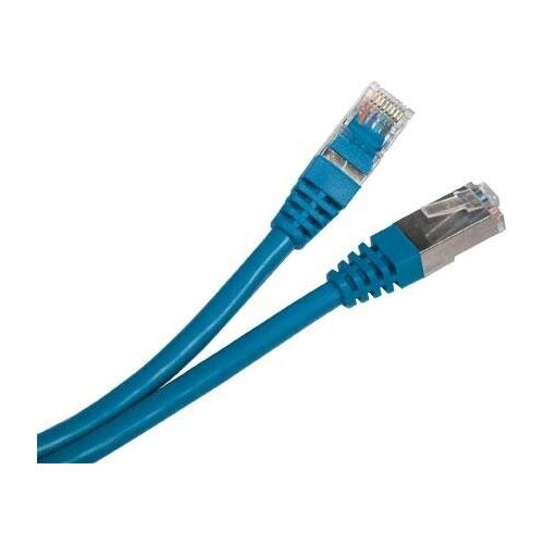 Hyperline Патч-корд STP 5E категории 0.5м Hyperline PC-LPM-STP-RJ45-RJ45-C5e-0.5M-LSZH-BL экранированный синий