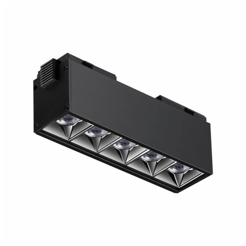 NOVOTECH 358523 shino nt21 000 черный трековый светильник для низковольного шинопровода ip20 led 4000k 10w 48v kit