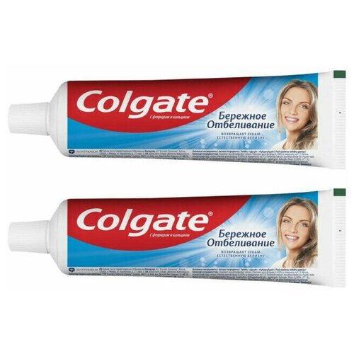 Зубная паста, Colgate, бережное отбеливание, 100 мл, 2 шт