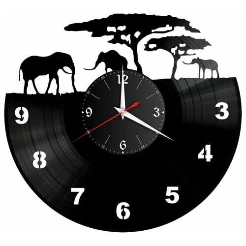 Часы из винила Redlaser "Африка, пустыня, животные" VW-10468