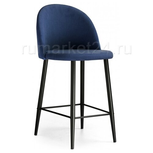Woodville Woodville Барный стул Амизуре темно-синий / черный матовый