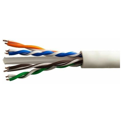 Кабель витая пара U/UTP кат.6 4х2х23AWG solid CU PVC Six сер. (м) SUPRLAN 01-0316-1