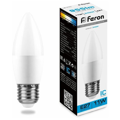Лампа светодиодная Feron LB-770 Свеча E27 11W 6400K