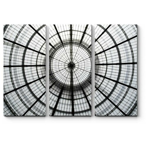 Модульная картина Круглый стеклянный потолок110x79