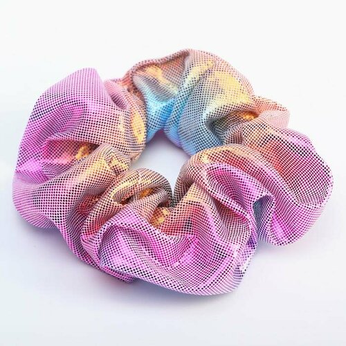 Резинка для волос блестящая, розово-белая "Флора", WINX