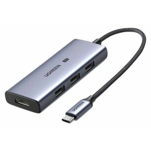 UGREEN Док-станция UGREEN CM500-90376; USB-C to HDMI (8K@60Hz) +2*USB-C (3.2) + 2*USB-A (3.2), без порта для питания PD