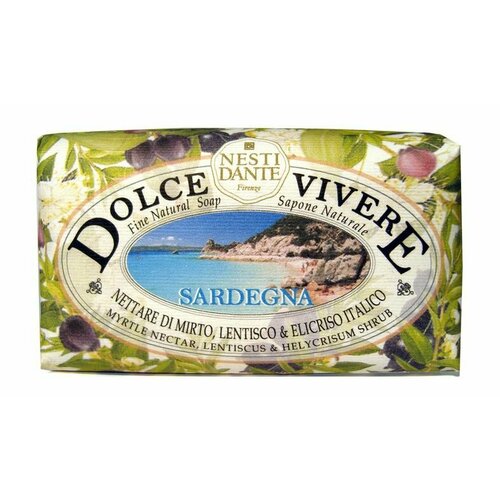 Мыло для тела c растительными экстрактами и маслами Dolce Vivere Sardegna Fine Natural Soap