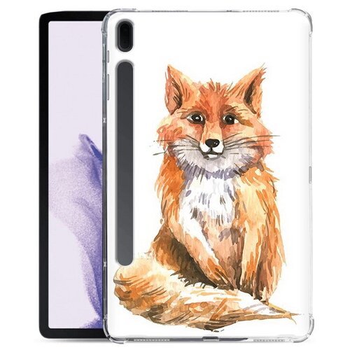 Чехол задняя-панель-накладка-бампер MyPads детская лиса для Samsung Galaxy Tab S7 FE 12.4 SM-T735N (2021) противоударный