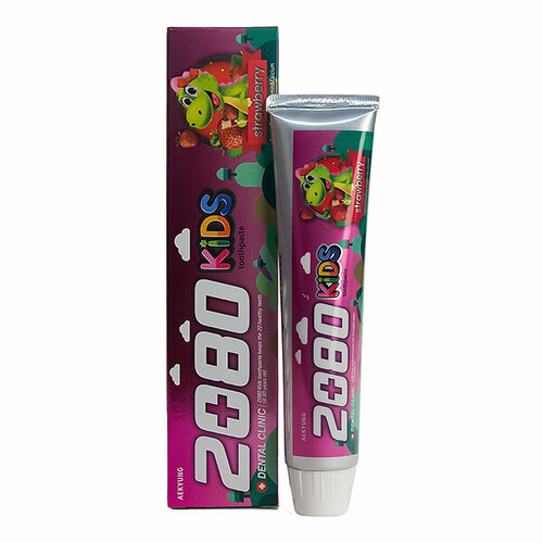 Детская зубная паста 2080 клубничная Aekyung 2080 Kids Strawberry Toothpaste 80g