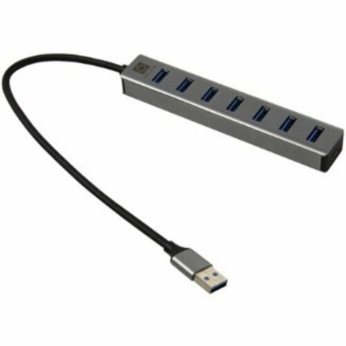 Разветвитель 5BITES USB HB37-315SL 7*USB3.0 / AL / USB PLUG / SILVER (HB37-315SL)
