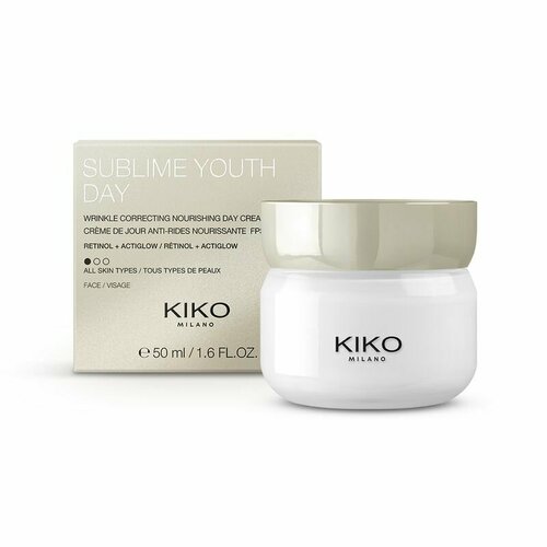 Увлажняющий дневной крем Kiko Milano с ретинолом, питательный, корректирующий морщины, SPF 15