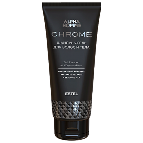 ESTEL Шампунь-гель для волос и тела ESTEL Alpha Homme Chrome, 200 мл