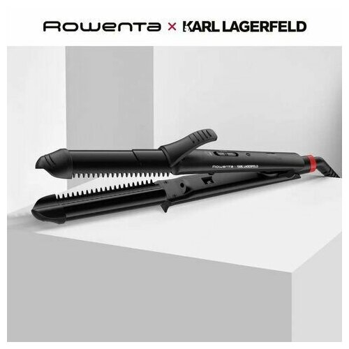 Мультистайлер для волос 3 в 1 ROWENTA Karl Lagerfeld CF451LF0, выпрямление/завивка, 170-200 °C, черный, 1830008551