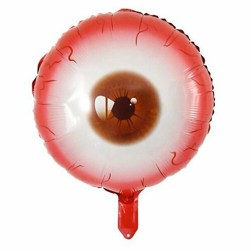 Воздушный шар фольгированный, большая фигура Глаз Красный, 18 дюймов (46 см)