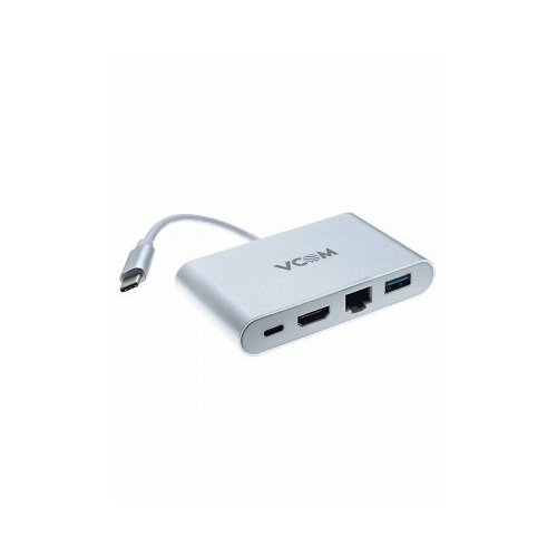 Кабель-адаптер USB3.1 Type-CM-->HDMI+USB3.0+RJ45+PD charging VCOM