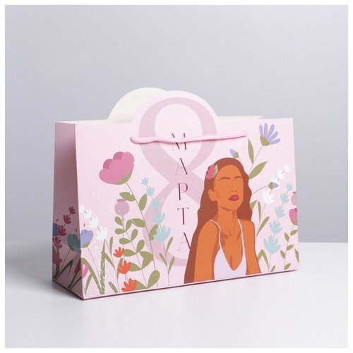 Пакет подарочный «Женственность», 30 × 23 × 10 см