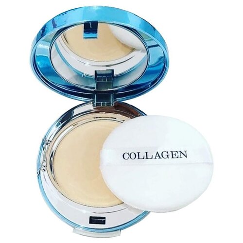 Enough Пудра компактная Collagen hydro moisture two way cake SPF25 PA++ 2 шт. 13 светло-бежевый 26 г