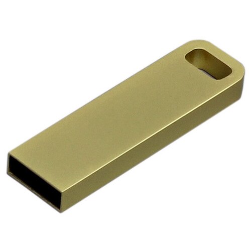 Компактная металлическая флешка Fero с отверстием для цепочки (256 GB USB 3.1 Золотой Mini031)