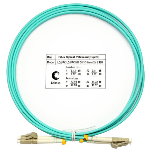 Cabeus FOP-50-LC-LC-2m Шнур оптический duplex LC-LC 50/125mm OM3 2м LSZH (FOP-50-LC-LC-2m)