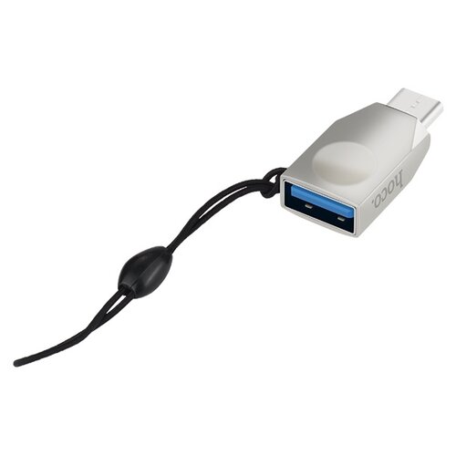 Переходник/адаптер Hoco UA9 USB - USB Type-C, 1 шт., серебристый