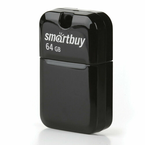 Флеш-диск 64 GB, SMARTBUY Art, USB 2.0, черный, SB64GBAK упаковка 2 шт.