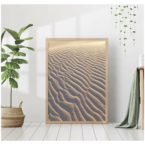 Постер без рамки "Песок в пустыне, дюны и барханы" 40*50 в тубусе / Картина для интерьера / Плакат