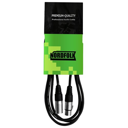 Микрофонный кабель NordFolk NMC9/3M XLR(F) - XLR(M) 3 метра