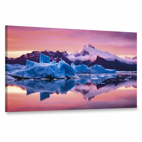 Интерьерная картина 100х60 "Сияющий ледник"