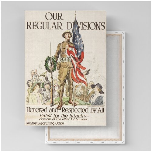 Картина на холсте с подрамником / World War I - Our Regular Divisions