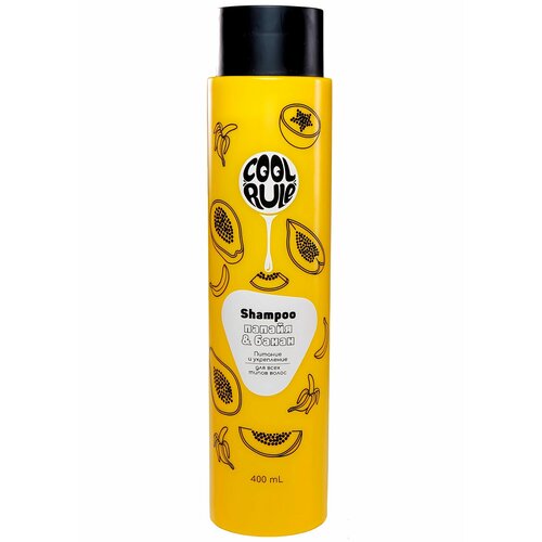 COOL RULE Шампунь для всех типов волос "Питание и укрепление. Папайя и банан", 400 мл