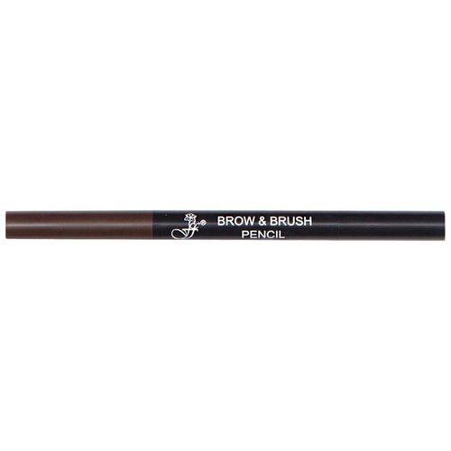 FFleur Карандаш для бровей Brow + Brush Pencil, оттенок brown