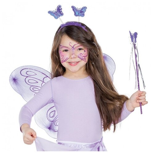 Карнавальный набор бабочки, фиолетовый (11327)