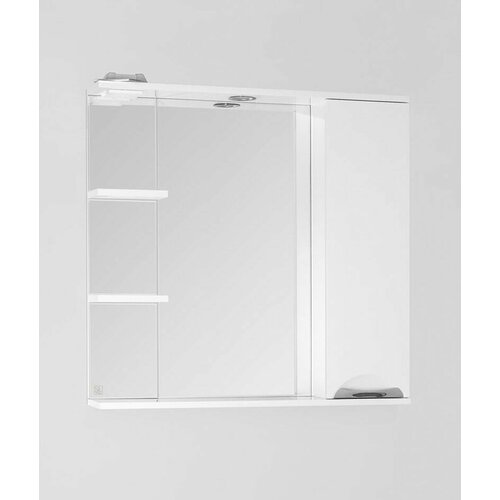 Зеркальный шкаф Style Line Жасмин 80/С Белый