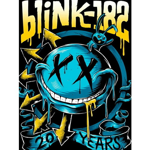 Плакат, постер на холсте Blink-182/музыкальные/поп исполнитель/артист/поп-звезда/группа. Размер 42 х 60 см