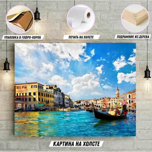 Картина на холсте Венеция постер для интерьера 50*70