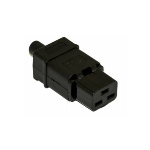 Разъем IEC 60320 C19 220в.16A на кабель контакты на винта* (плоские контакты внутри разъема) код 54434 Hyperline ( 1шт. )