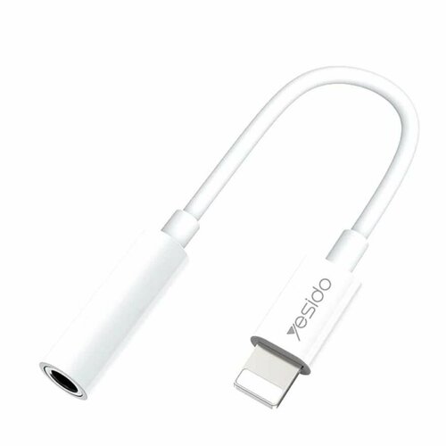 Переходник для проводных наушников для iPhone/iPad, Yesido YAU31 Lightning(M) to mini Jack 3.5mm(F), Белый