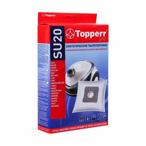 Пылесборник Topperr синтетический для пылесоса CENTEK, 4 шт +1 ф (комплект из 3 шт)