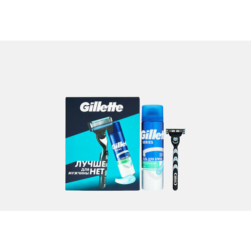 Подарочный Набор: Бритва + Гель для бритья Gillette MACH3 / количество 1 шт