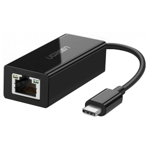 Переходник UGREEN US236 (50307), Type-C 3.1 GEN1 (M) to RJ45 (F) (Gigabit), пластиковый, с проводом, Black