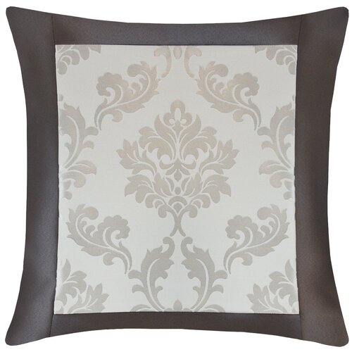 Наволочка - чехол для декоративной подушки на молнии Серебро, 45 х 45 см, серый, белый