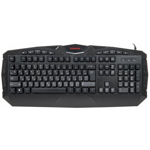 Клавиатура игровая проводная для компьютера Sonnen Q9M, Usb, 114 клавиш, 3 цвета подсветки, черная