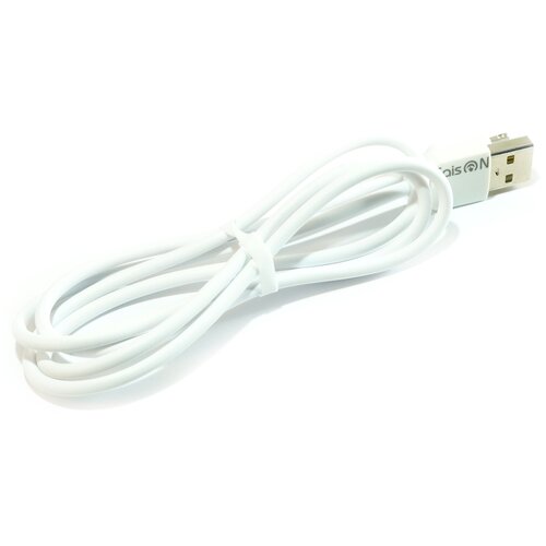 USB кабель - 8 pin FaisON FX1 PRIME, 1.0м, круглый, 2.1A, силикон, цвет: белый